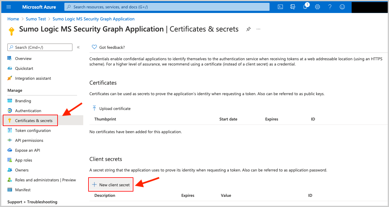 Microsoft Azure AD Inventory Source | Sumo Logic Docs