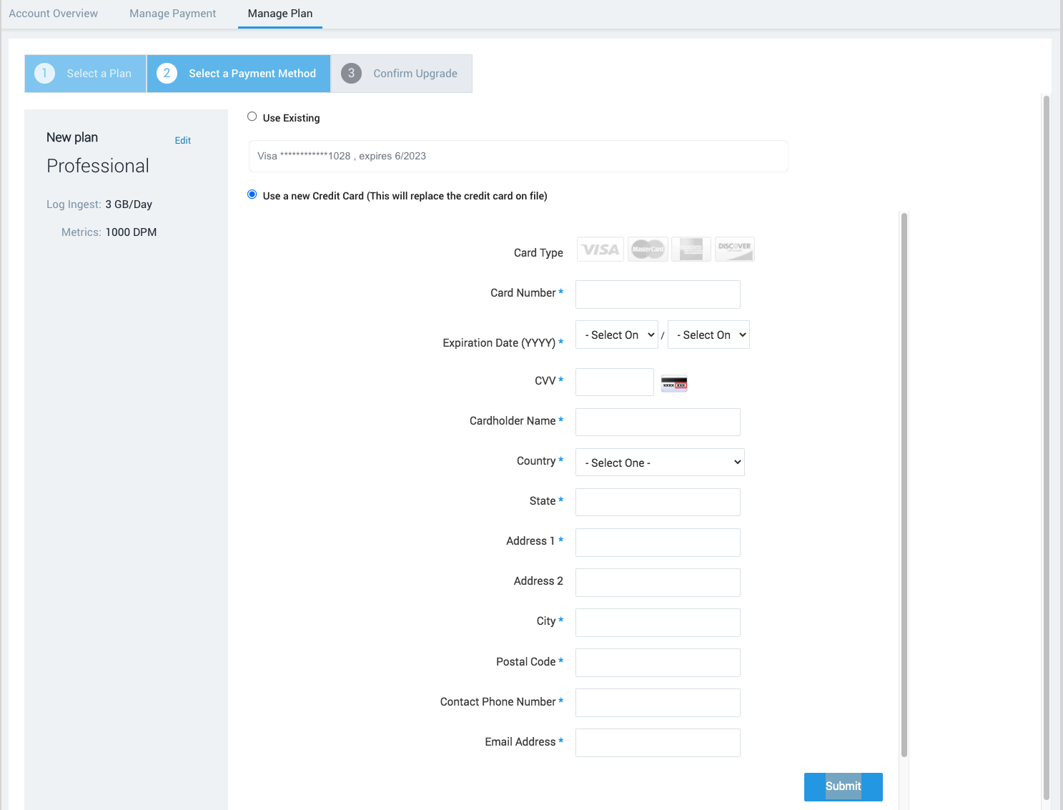 Upgrade a Cloud Flex Account (Legacy) | Sumo Logic Docs