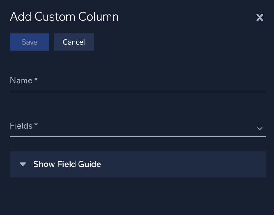 Custom Match List Columns | Sumo Logic Docs