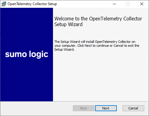 Install OpenTelemetry Collector on Windows | Sumo Logic Docs
