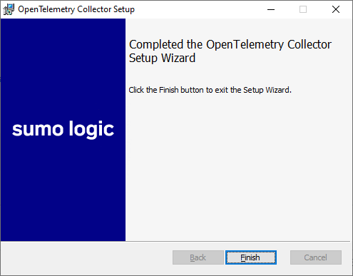 Install OpenTelemetry Collector on Windows | Sumo Logic Docs