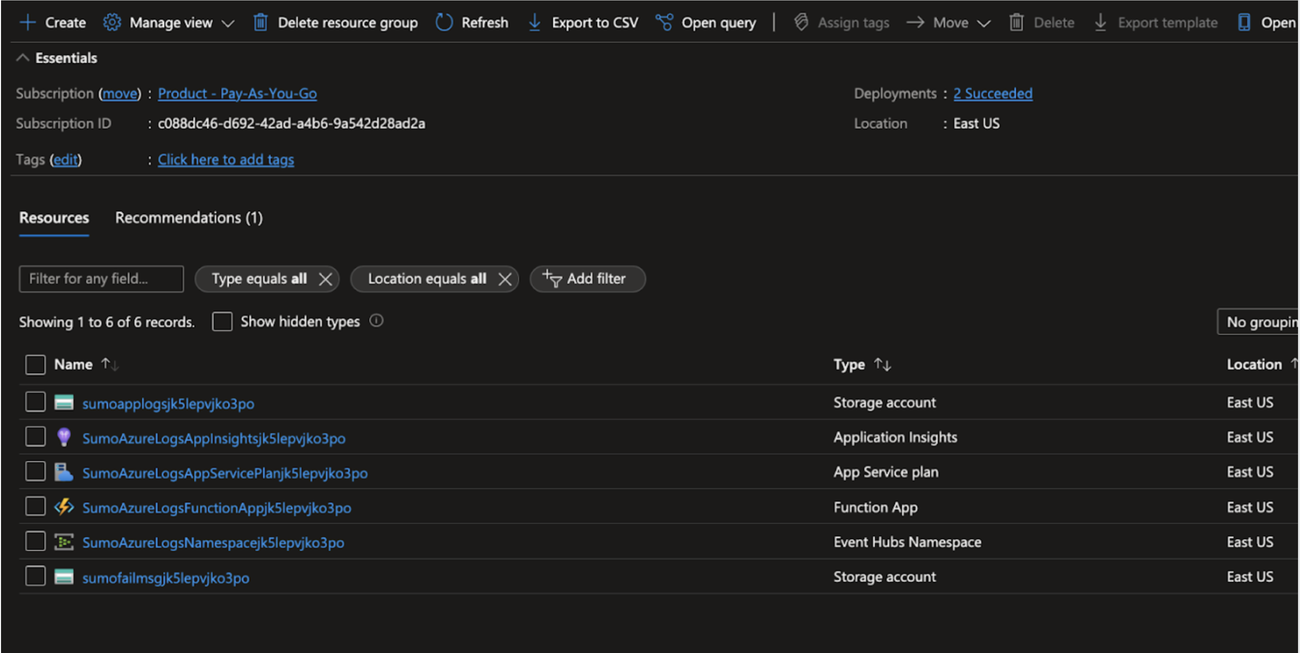 Migrating from ARM based Azure Monitor Logs Collection | Sumo Logic Docs